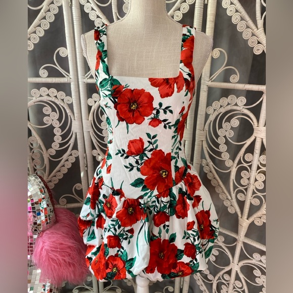 Jessica Simpson | Dresses | Jessica Simpson Red Rose Bubble Hem Mini ...